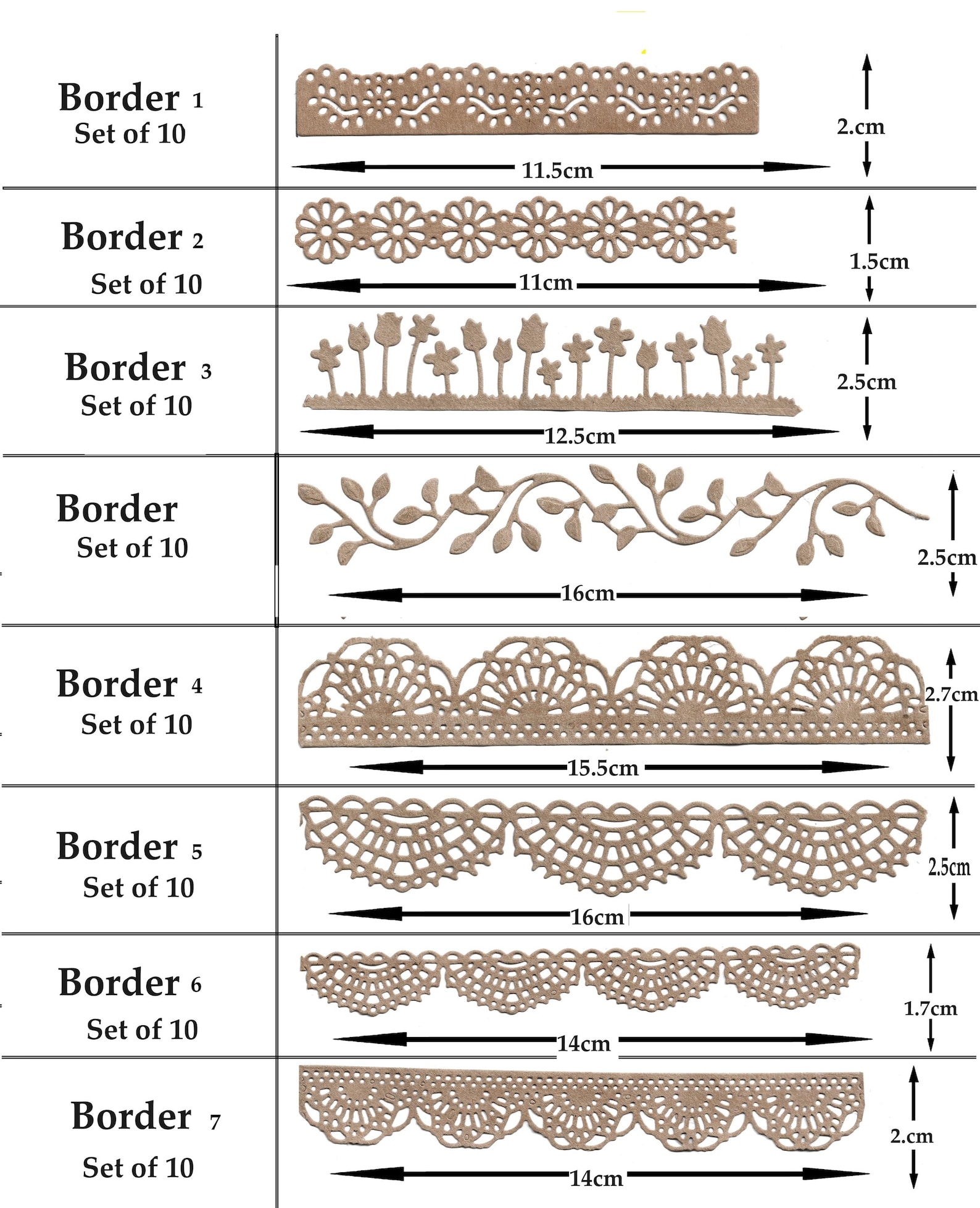 Lacey/floral Border Die Cuts - Etsy