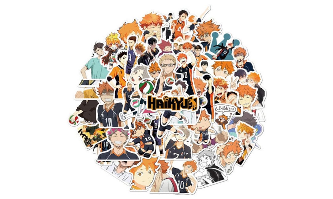 Haikyuu Stickers, Pack of 10 Random, Stickers, Volleyball, Anime, Manga ...