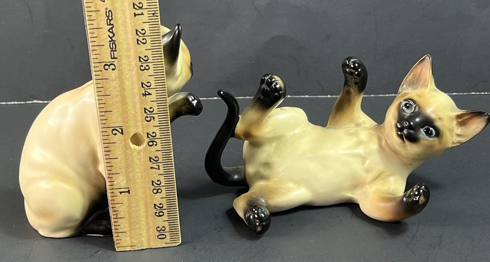 Vintage LEFTON Porcelain Siamese Cat Figures Pair H4039/4032 - Japan - Etsy