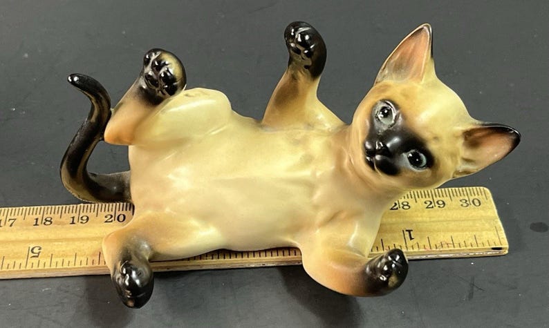 Vintage LEFTON Porcelain Siamese Cat Figures Pair H4039/4032 - Japan - Etsy