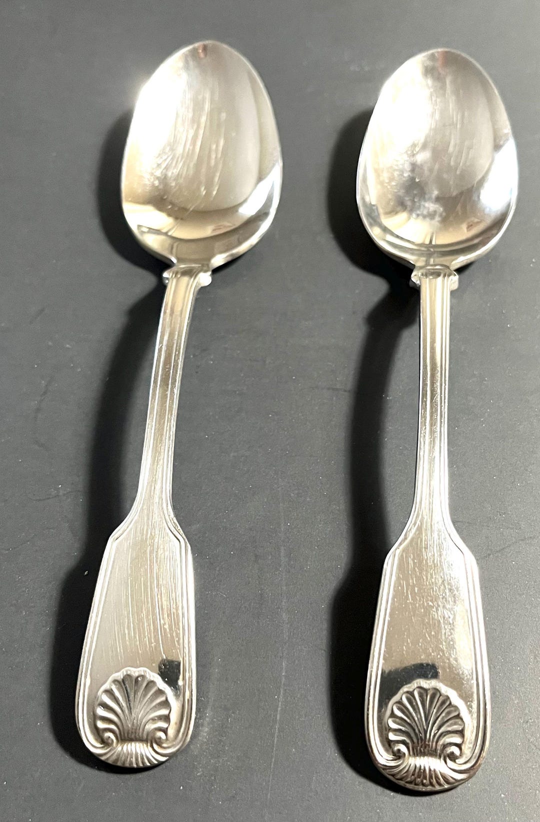 02 Reed & Barton Stainless Colonial Shell Oval Soup Spoons - Etsy