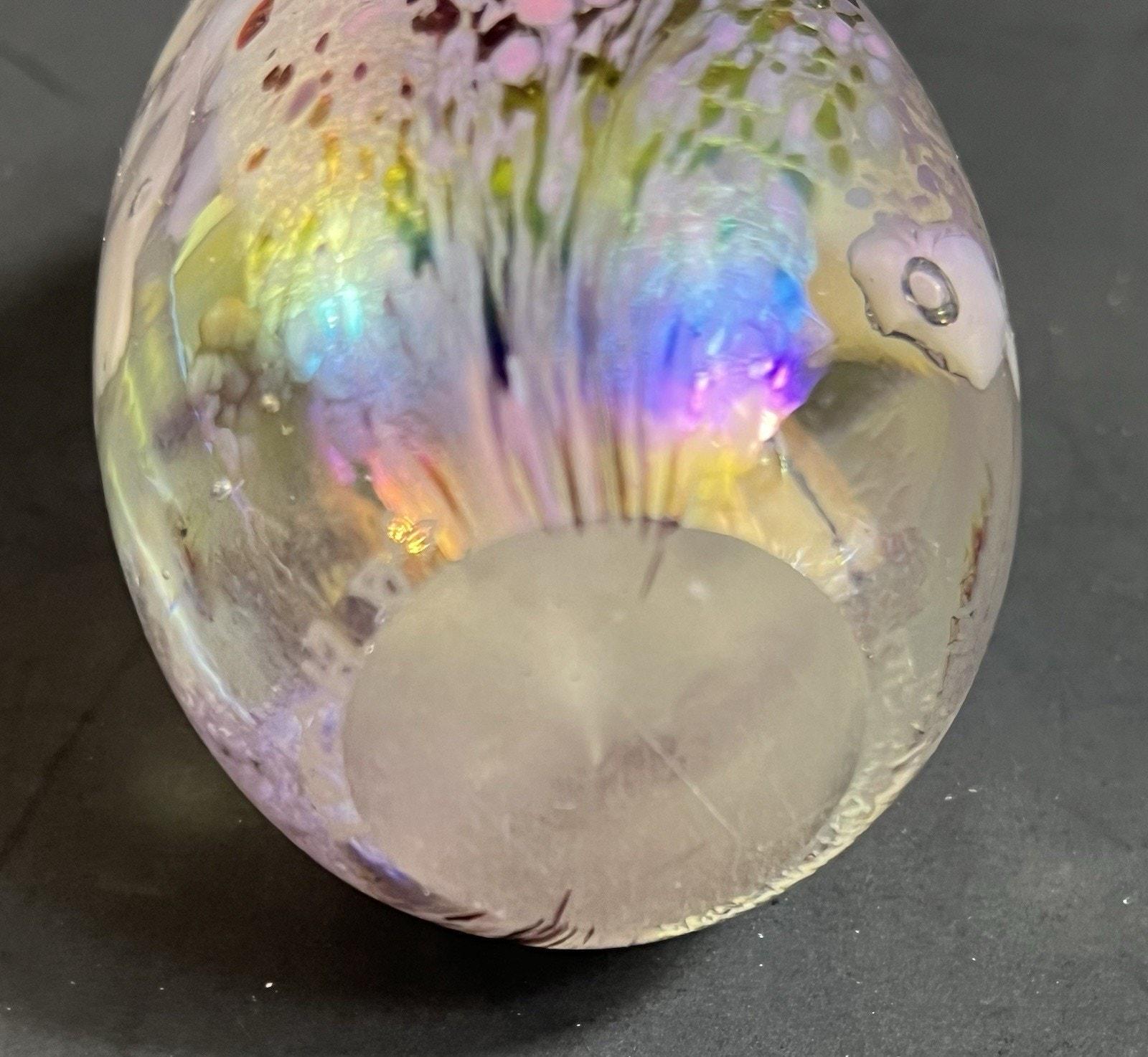 Vintage Iridescent Paperweight Egg Shape Glass 2 3/4” - Etsy