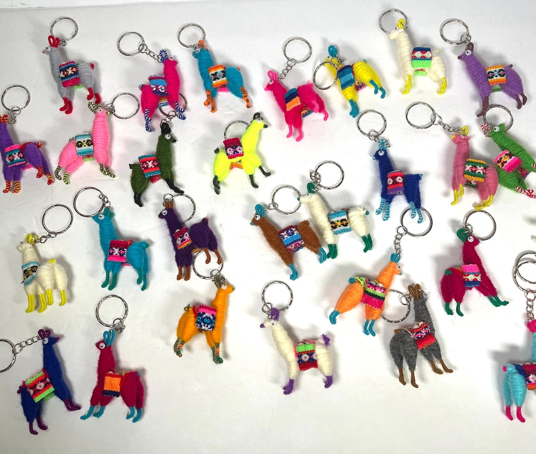 Wholesale Llama Keychains Tiny Alpaca Handmade From Peru Assorted ...