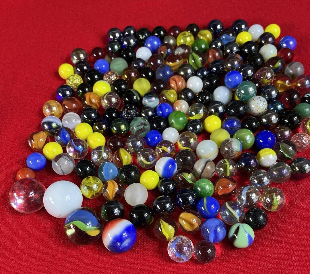 Glass Marbles Lot 180 Pieces Vintage Colorful Different Sizes - Etsy