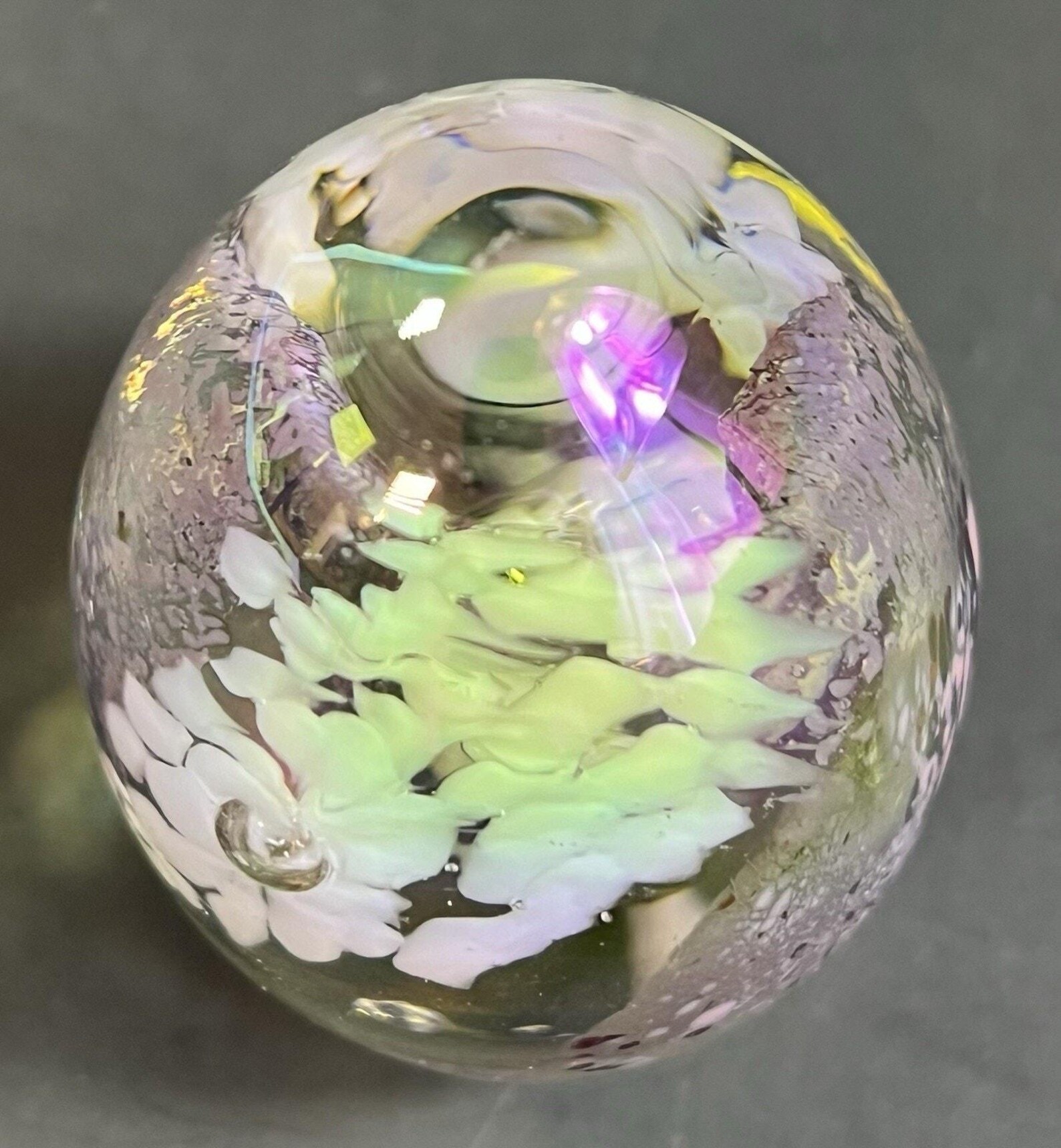 Vintage Iridescent Paperweight Egg Shape Glass 2 3/4” - Etsy