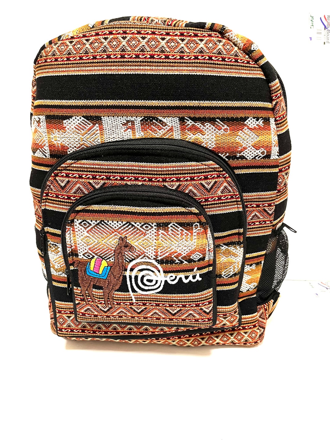 Backpack Handmade With Fabric Llamas Designs From Peru - Etsy