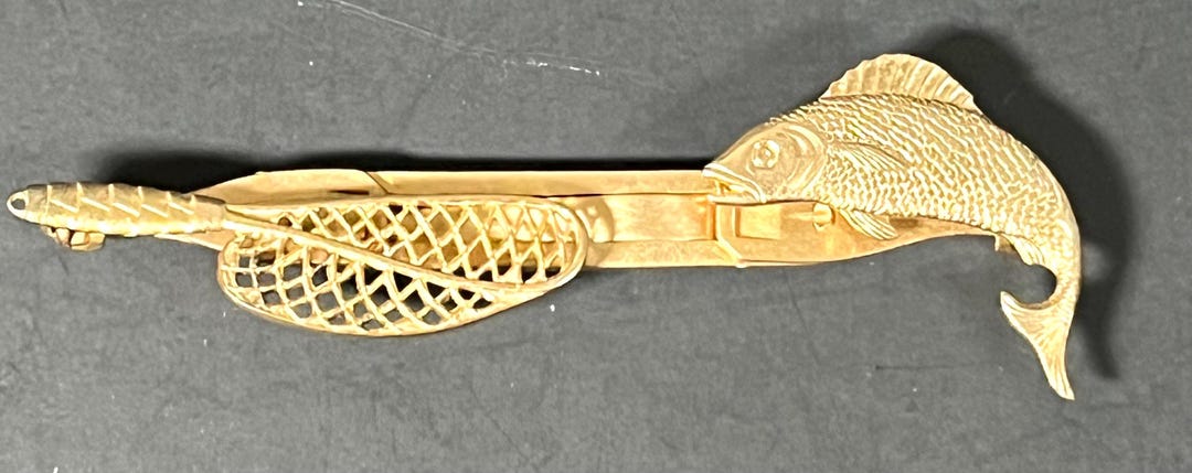 Vintage Anson Fishing Tie Clip - Etsy