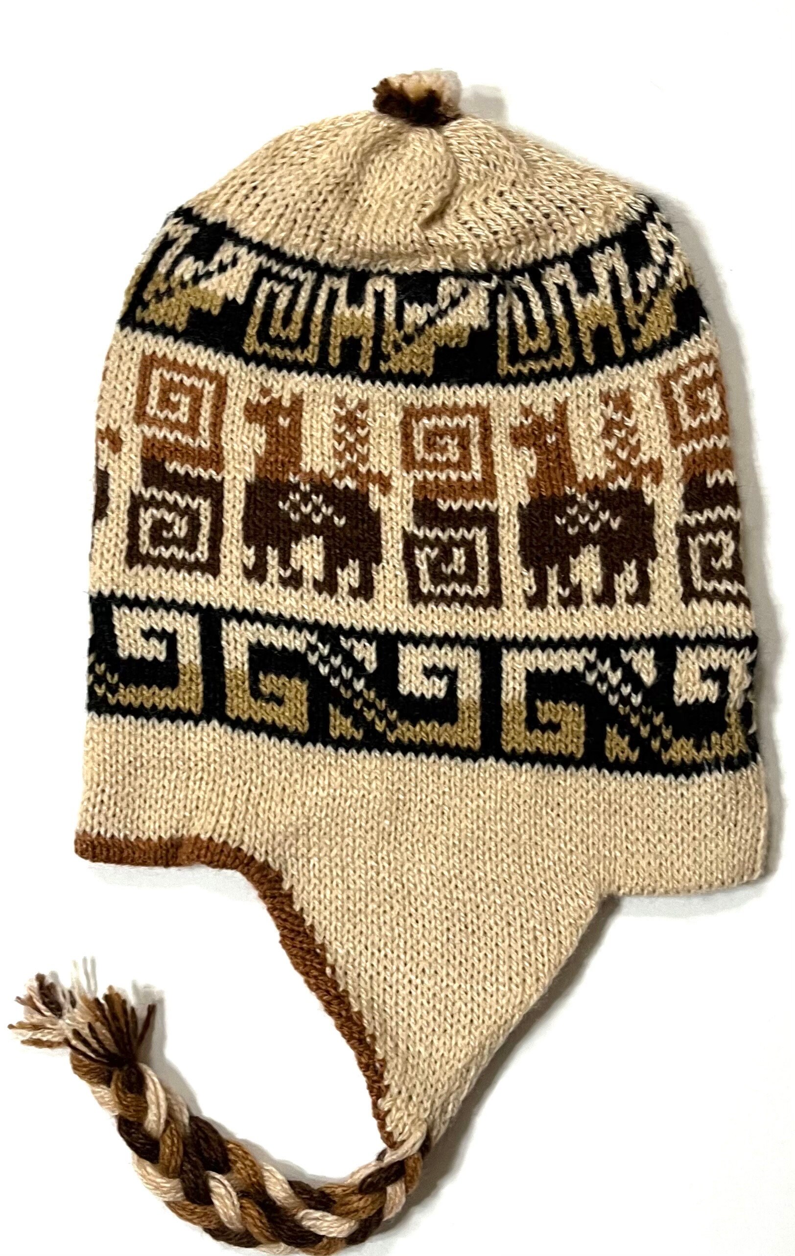 Alpaca Wool Chullo Reversible With Ear Flaps From Peru - Etsy