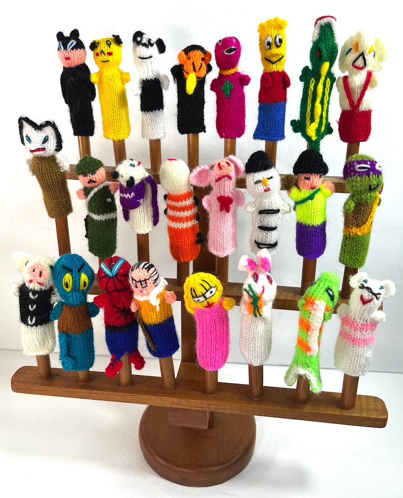 20 Finger Puppets Handknitted From Peru Wholesale Educational Toys - Etsy