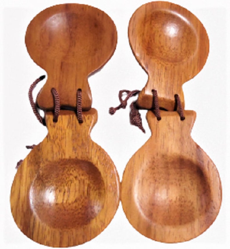 Pair of Wooden Castanets Castanuelas - Etsy