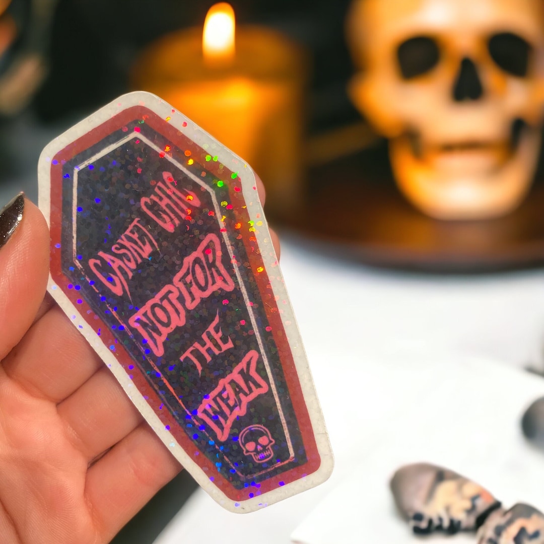 Holographic Casket Vinyl Sticker Casket Chic Not for the - Etsy