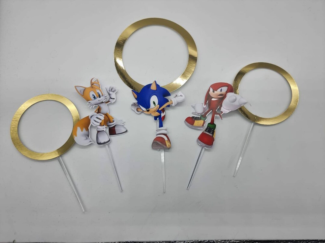 Sonic Cake Topper Set/tails/knuckles - Etsy UK