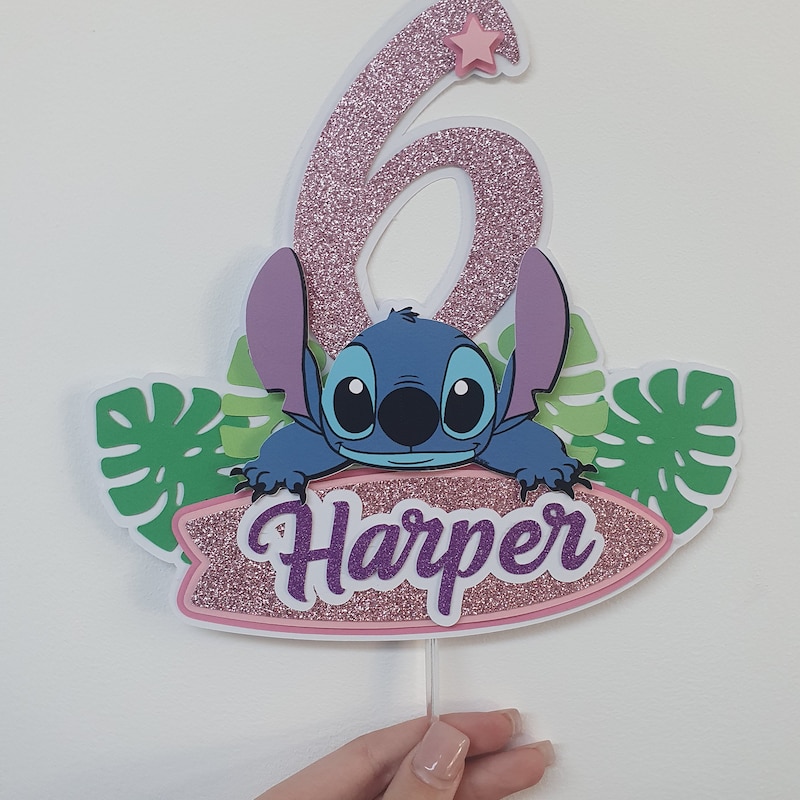 Stitch 5 Cake Topper - Etsy UK