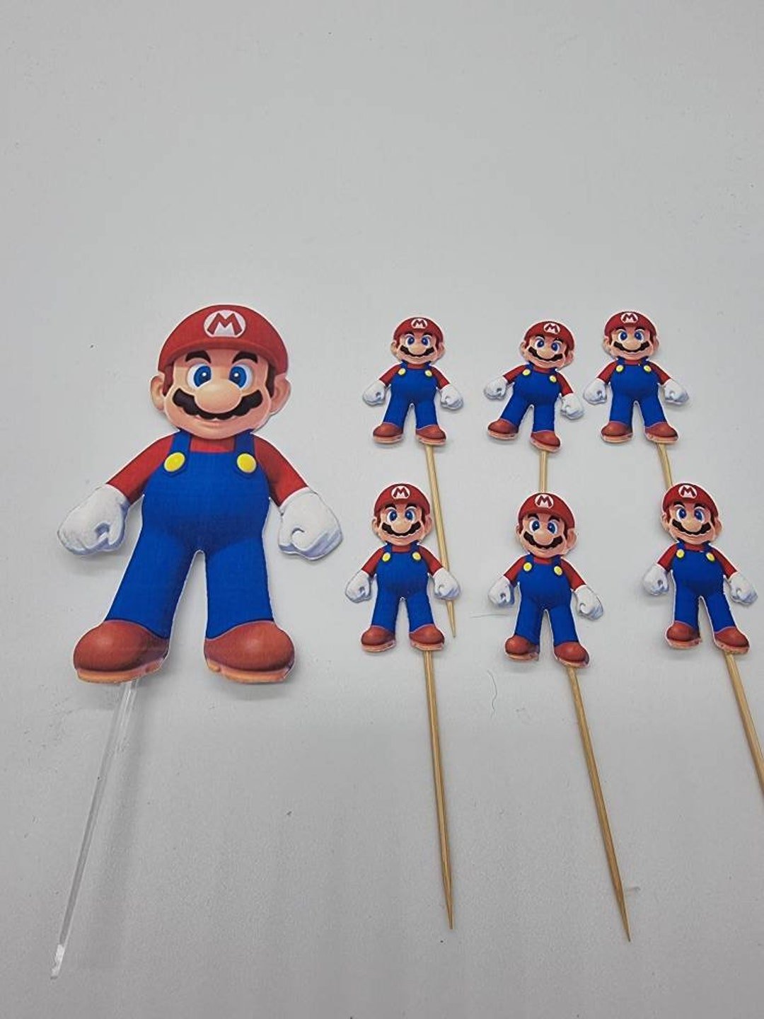 Super Mario Cake Topper With Matching Cupcake Toppers. Super Mario ...