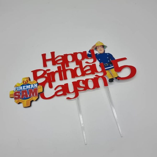 Fireman Sam Cake Topper - Etsy UK
