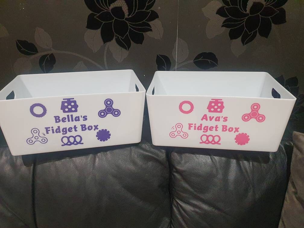 Personalised fidget toy box/ sensory box | Etsy