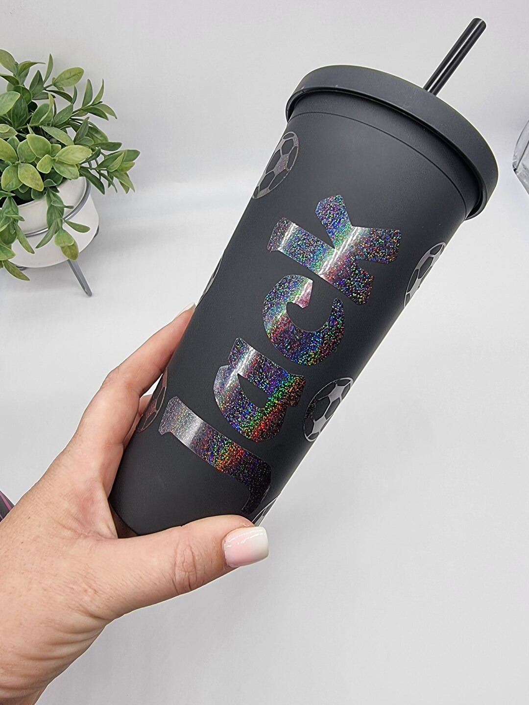 Football Design Cold Cup! Double Walled Insulated Cold Cup. Tumbler ...