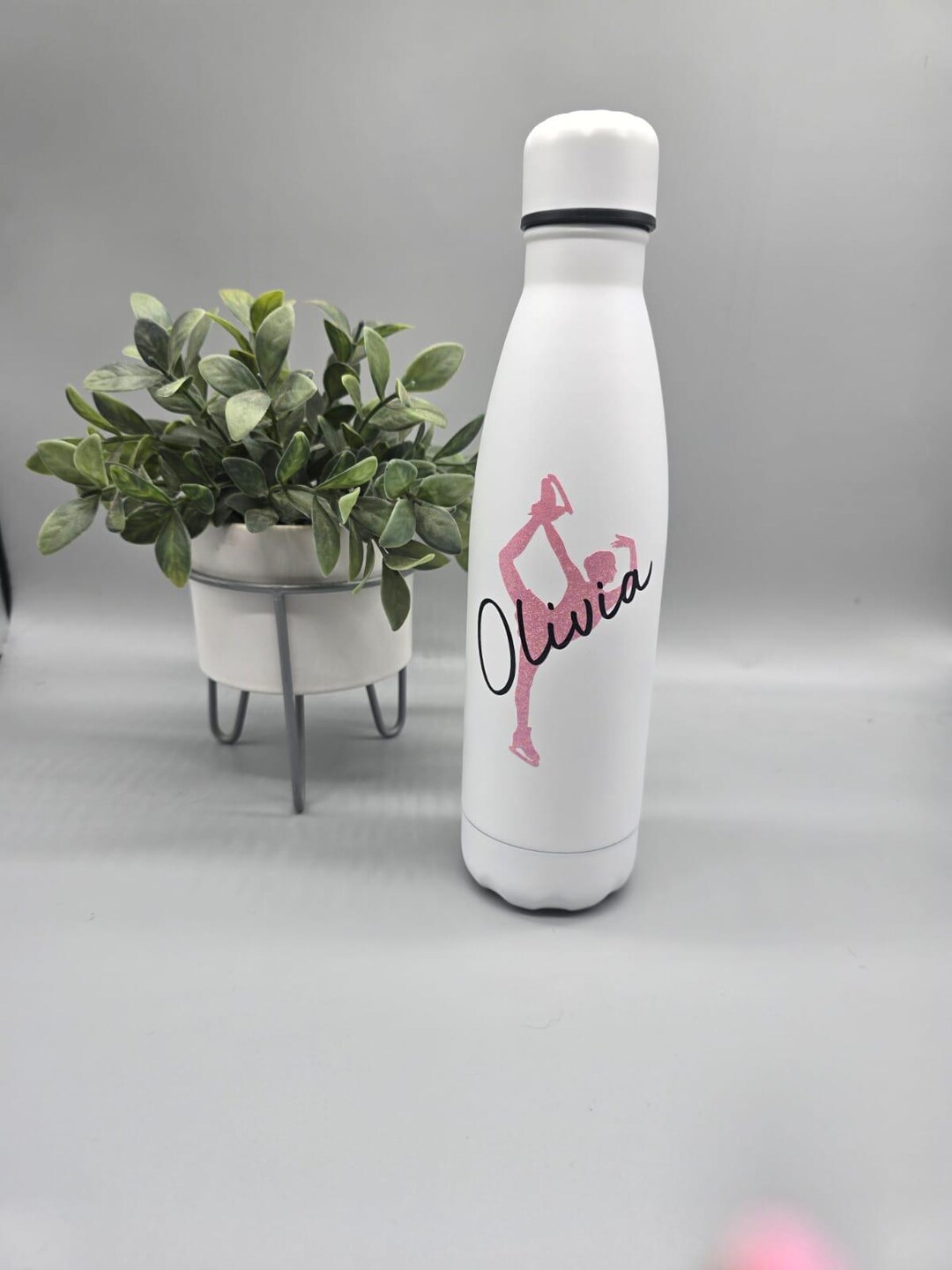 Personalised Ice Skating Water Bottle. Insulated Stainless Steel Bottle ...