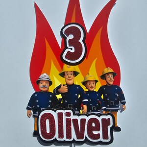 Fireman Sam Personalised Cake Topper 3d - Etsy UK