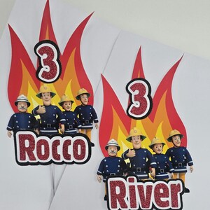 Fireman Sam Personalised Cake Topper 3d - Etsy UK