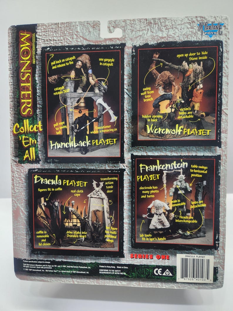 Todd Mcfarlane Toys Monsters Series 1 Dracula Playset 1997 - Etsy