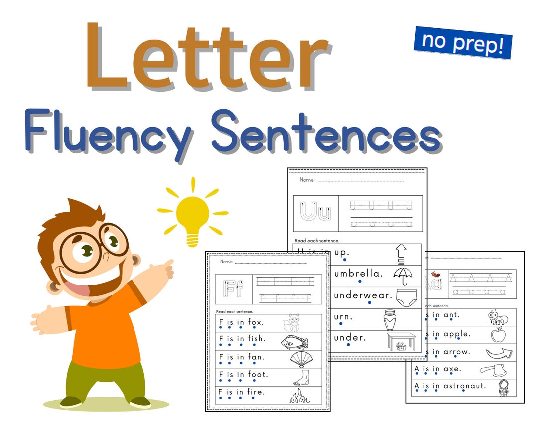 Alfabeto Letras Fluidez Oraciones Sonidos iniciales - Etsy México