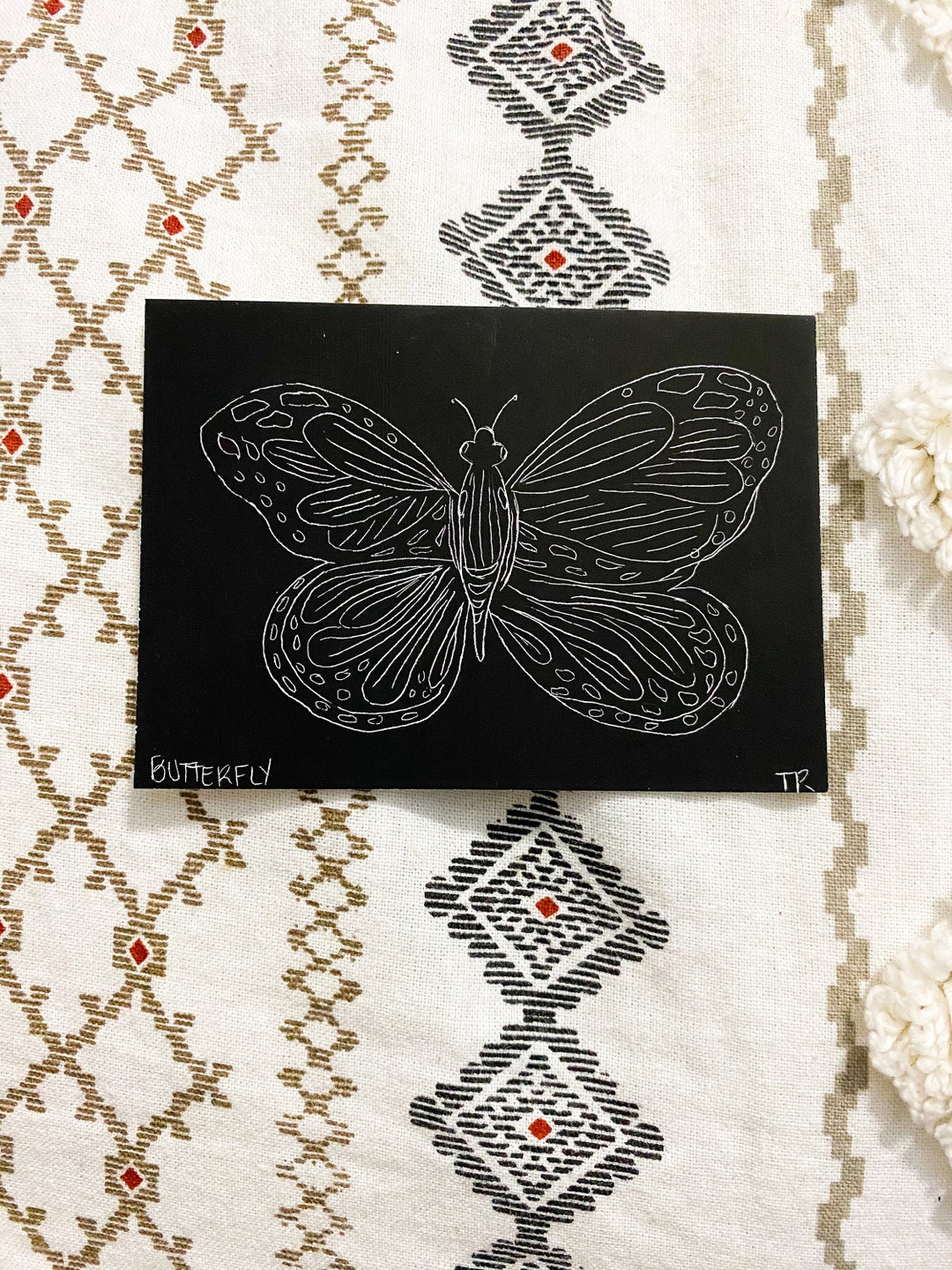 Mini Butterfly Artwork Butterfly Spread Your Wings Sketch Black and ...