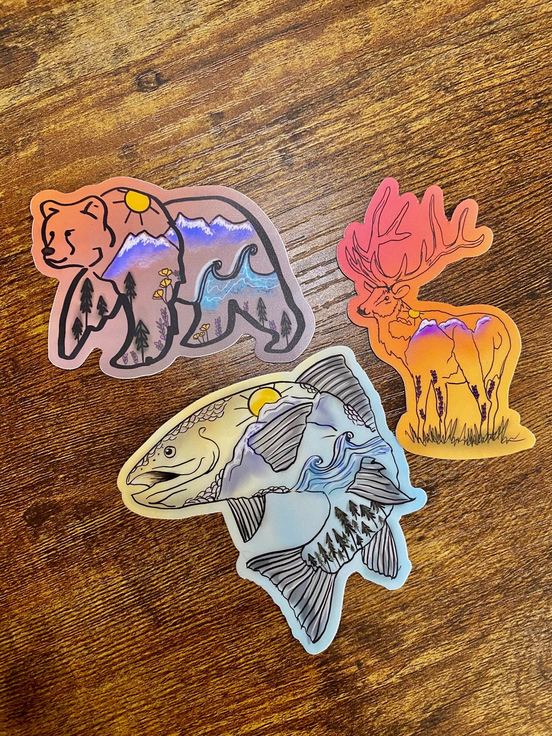 PNW Wildlife Sticker Pack - Etsy