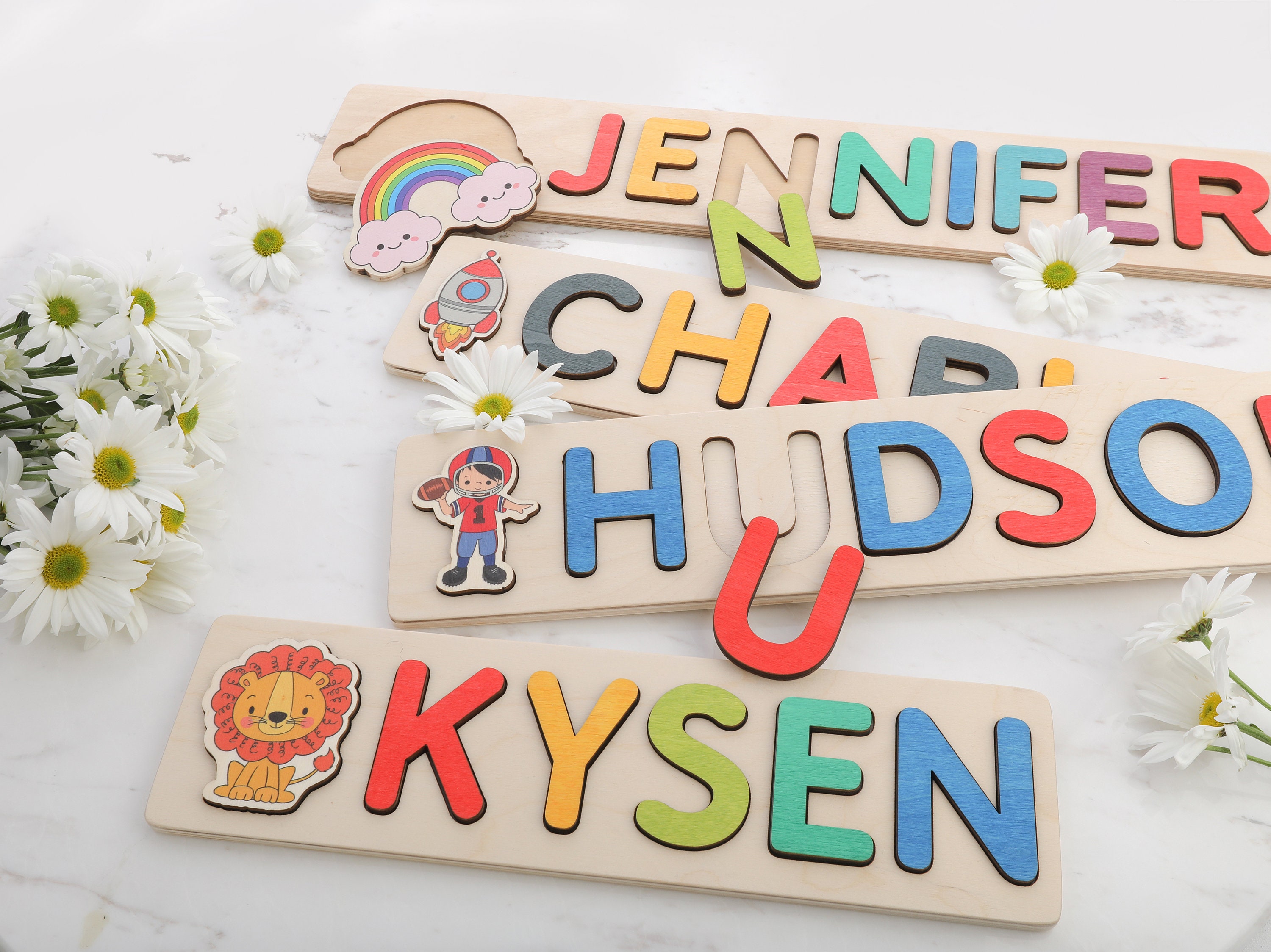 Wooden Name Puzzle by Playwood Name Puzzle Toddler Toys - Etsy