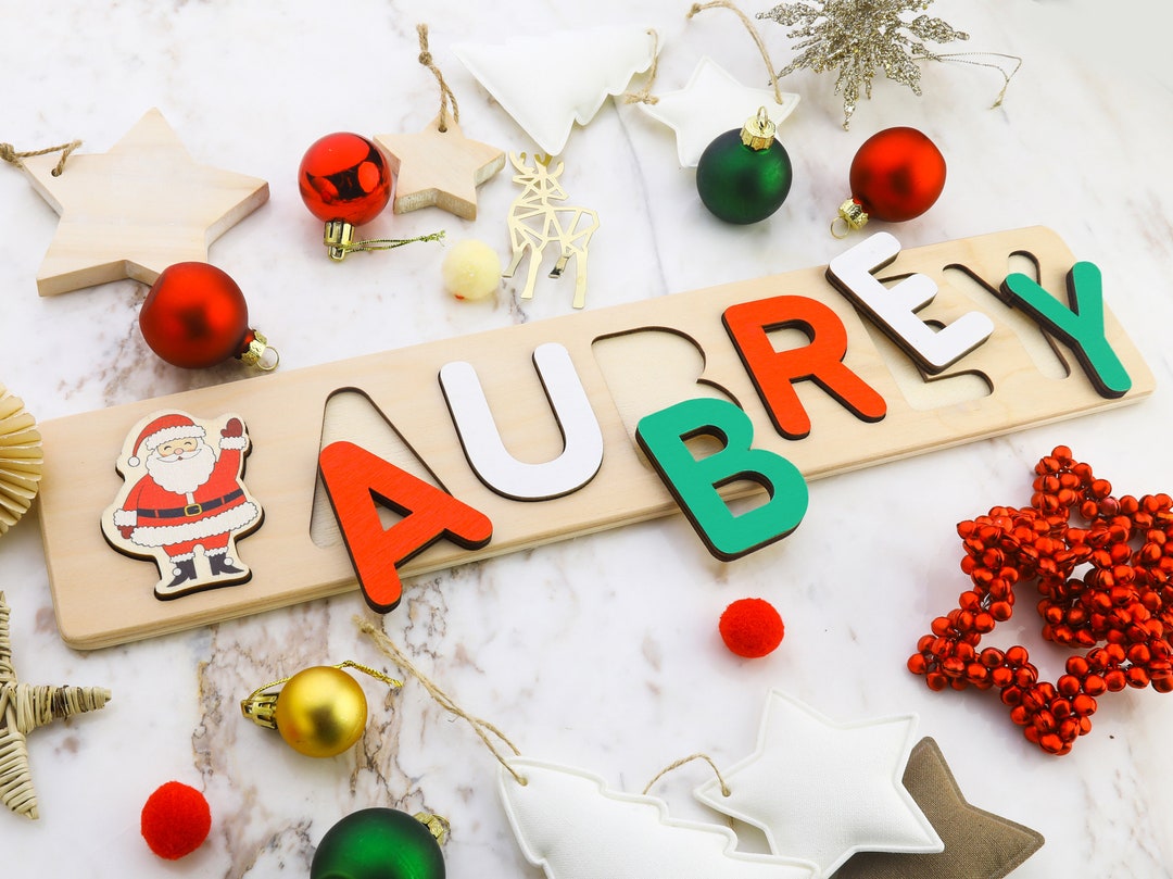 Christmas Gift for Kids | Christmas Name Puzzle | Christmas Wooden Name ...