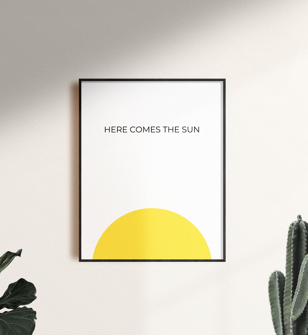 Here Comes the Sun - Printable Beatles Poster Art - Etsy