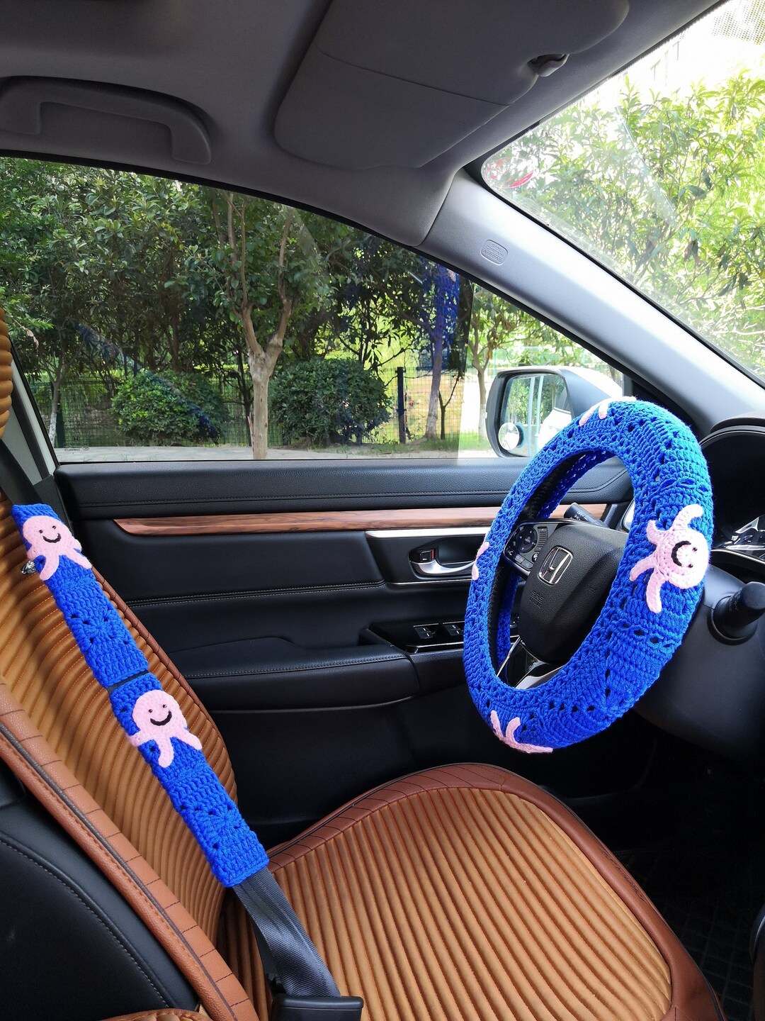 Car Steering Wheel Cover,crochet 3D Octopus Steering Wheel Cover for ...