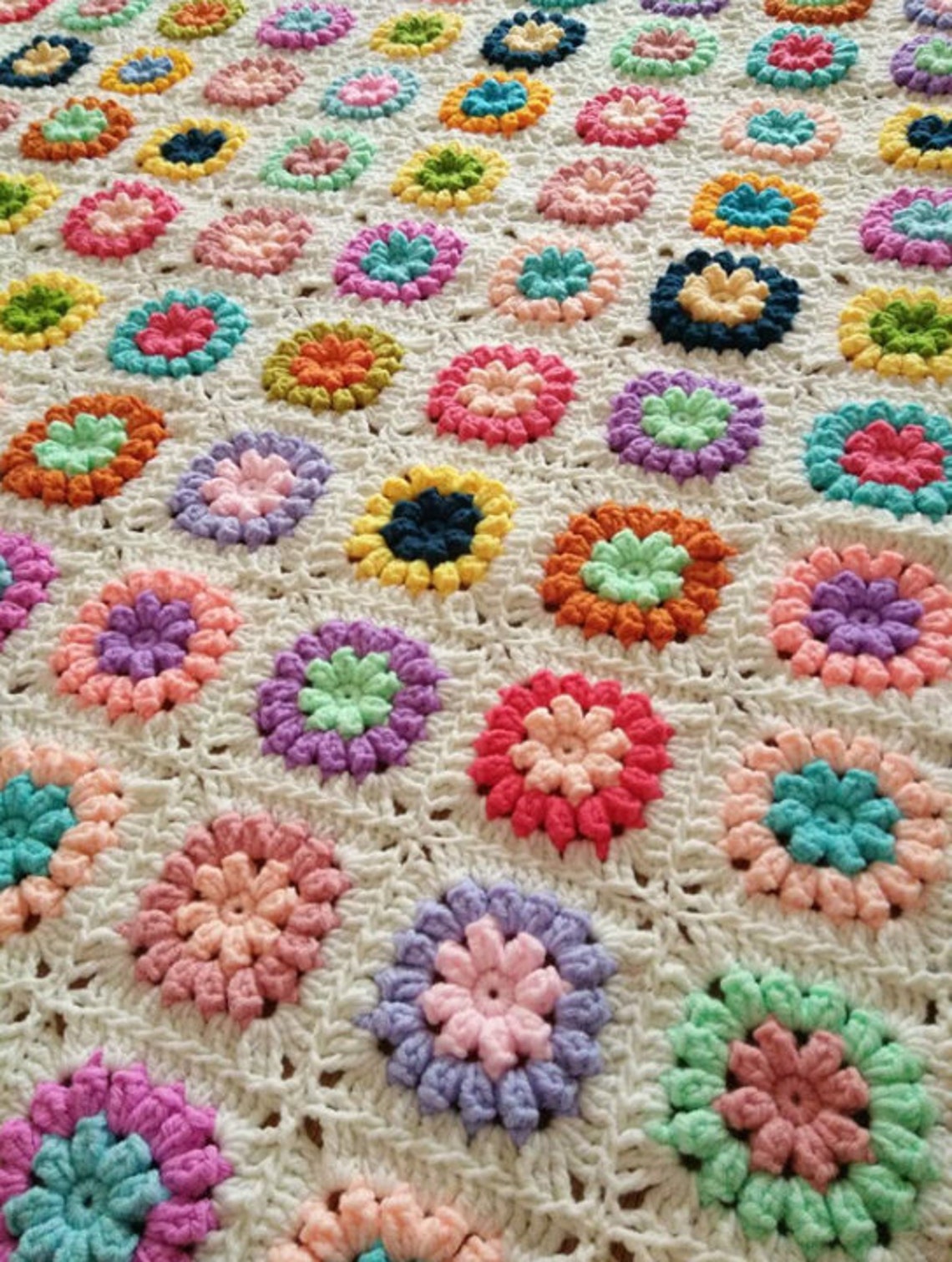 Patchwork Afghan Blanket Granny Square Blanket Crochet - Etsy