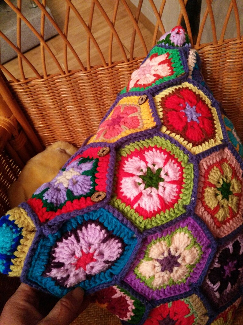 Handmade Crochet /granny Square Cushion Cover / Home Hecor / - Etsy Handmade Crochet /granny Square Cushion Cover / Home Hecor / - Etsy