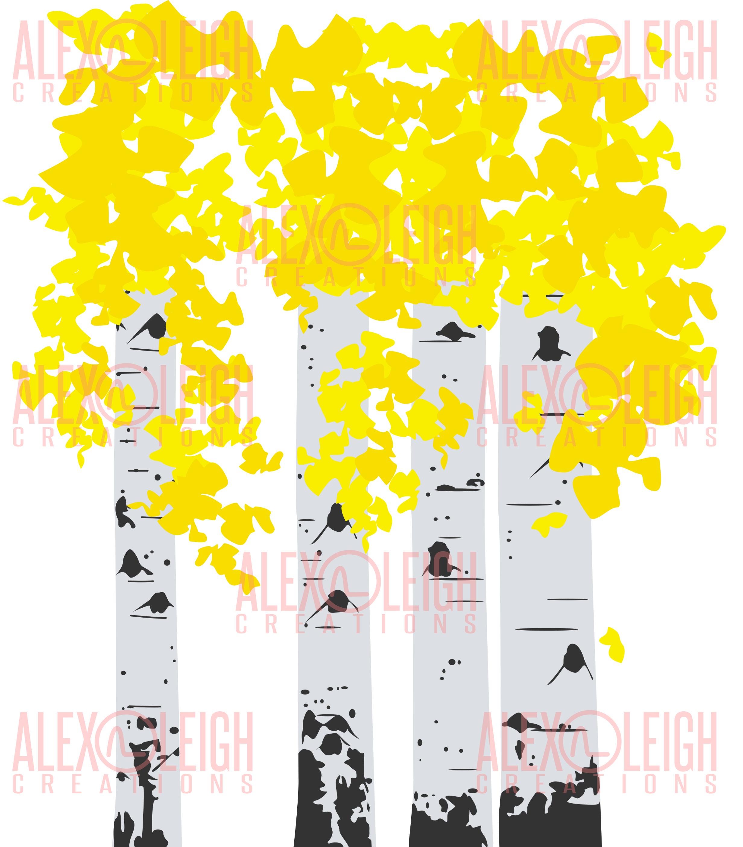 Aspen Trees SVG Vector File Instant Digital Download - Etsy