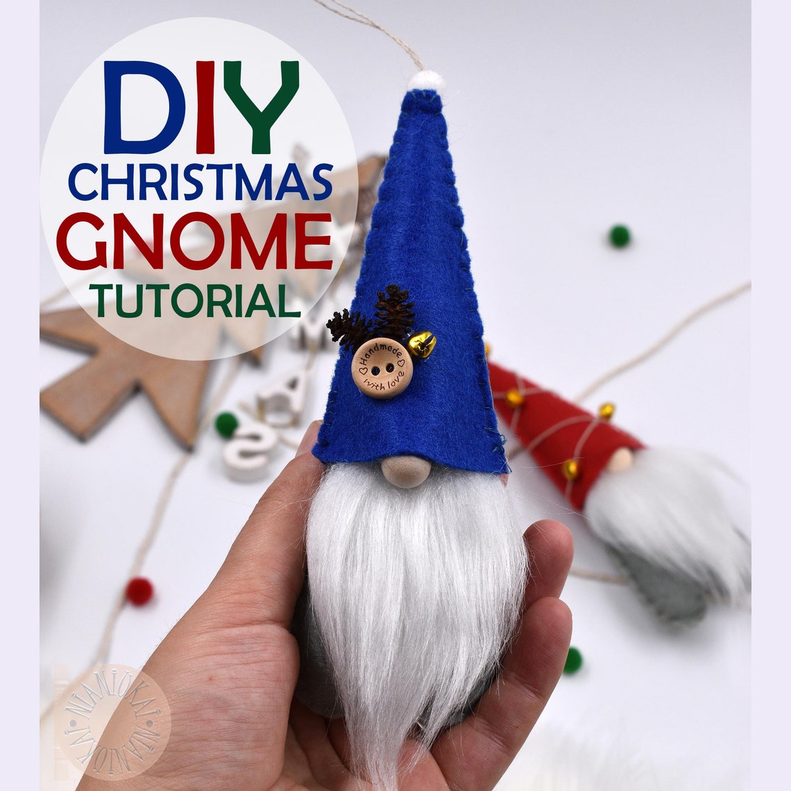Felt Gnome, DIY Gnome Pattern, Gnome Tutorial PDF With Video Link, DIY ...