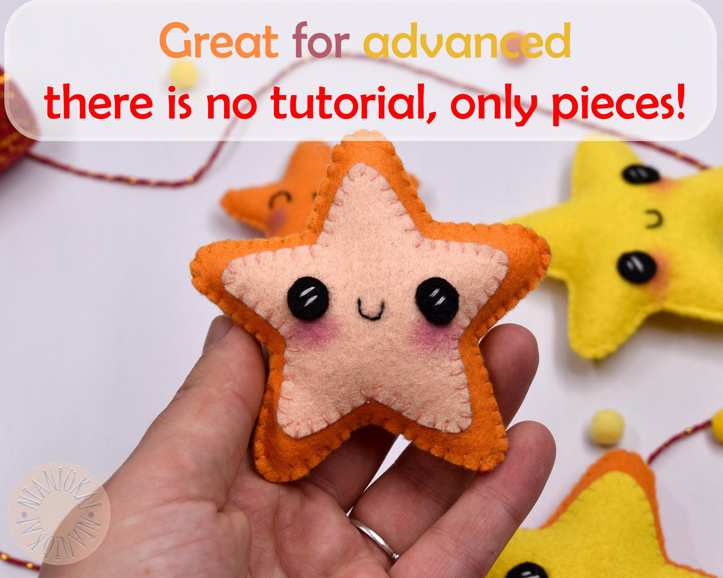 Star Sewing Pattern, Felt Toy Pdf Pattern, ONLY PIECES, DIY Felt Star ...