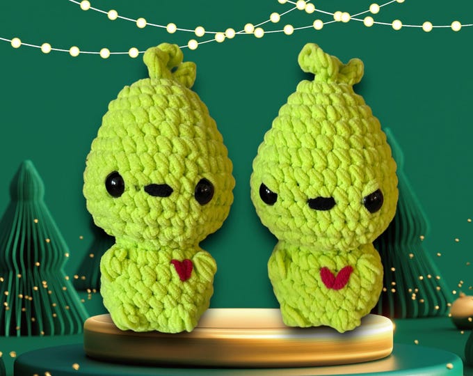 Grinch Amigurumi (cute or Angry Eyes) - Etsy