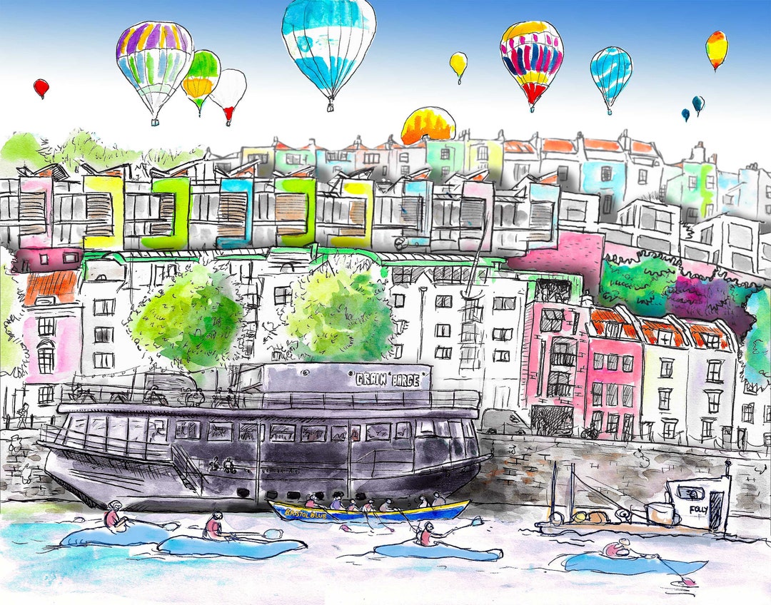 Grain Barge, Mardyke Warf, Hotwell Road, Balloons, Clifton Wood ...