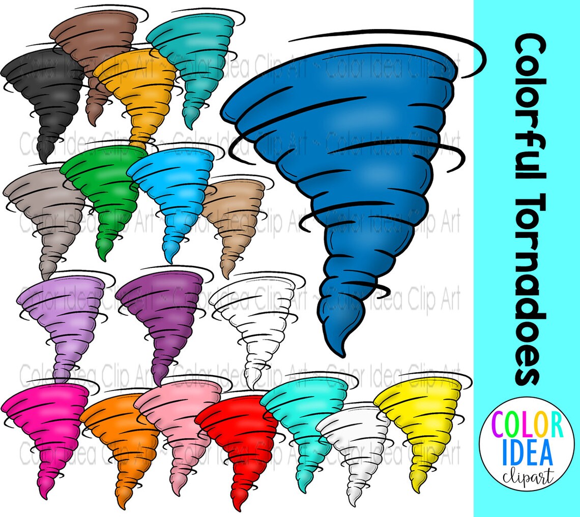 Colorful Tornadoes, Tornado, Rainbow Tornadoes, Tornado for Kids - Etsy