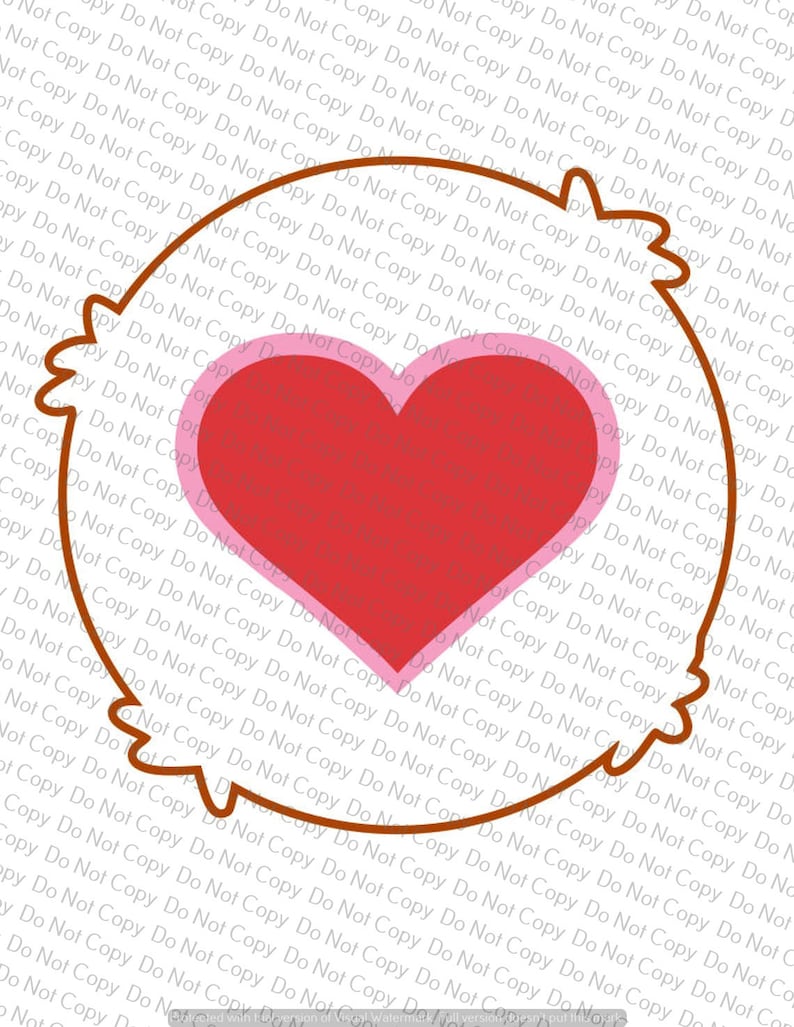 Care Bears Tummy Stomach Tender Heart Bear Iron on Transfer | Etsy