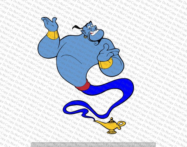 Aladdin Genie SVG File Cricut Design Space Silhouette Vinyl | Etsy