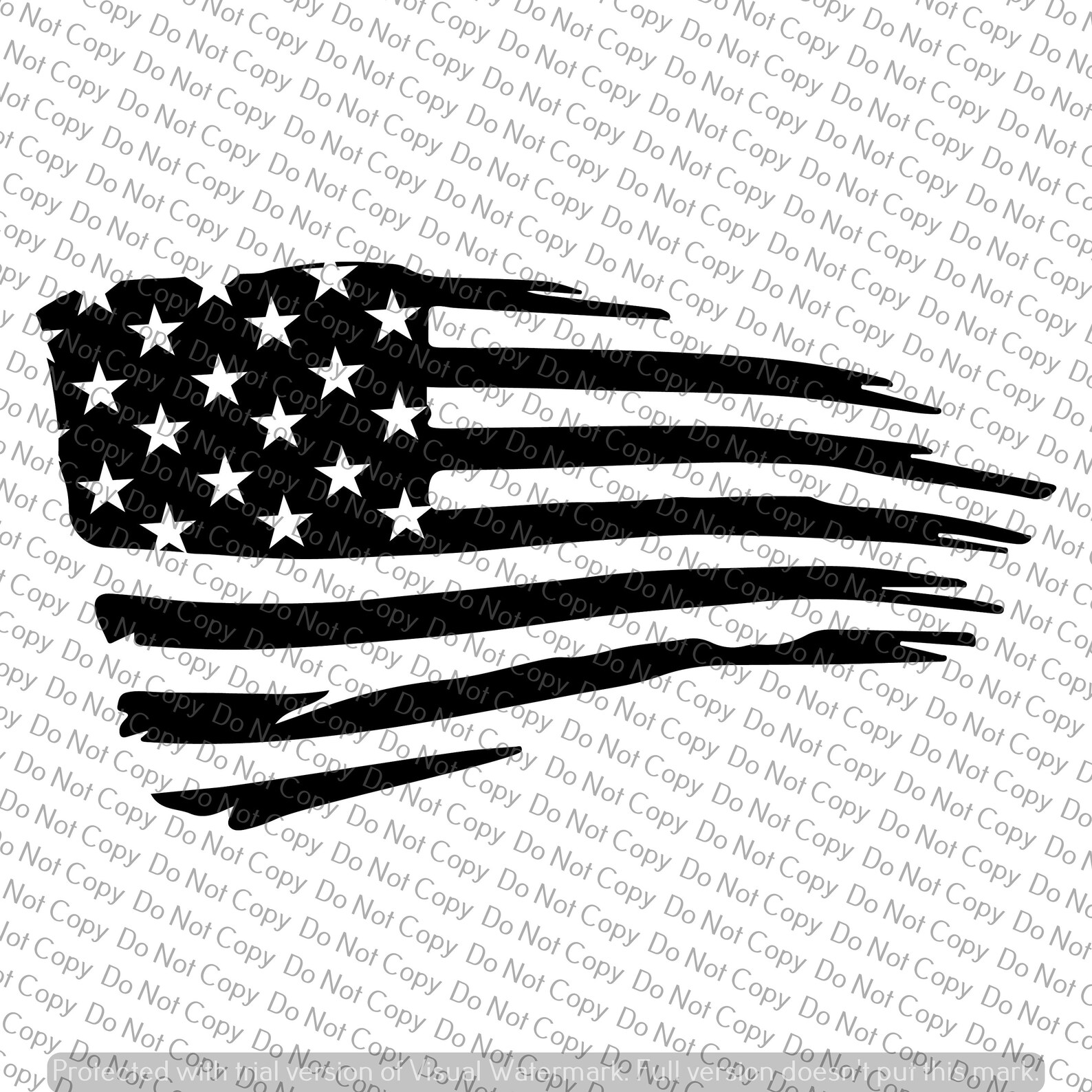 Grunge USA Swag Flag SVG File Cricut Design Space Silhouette | Etsy