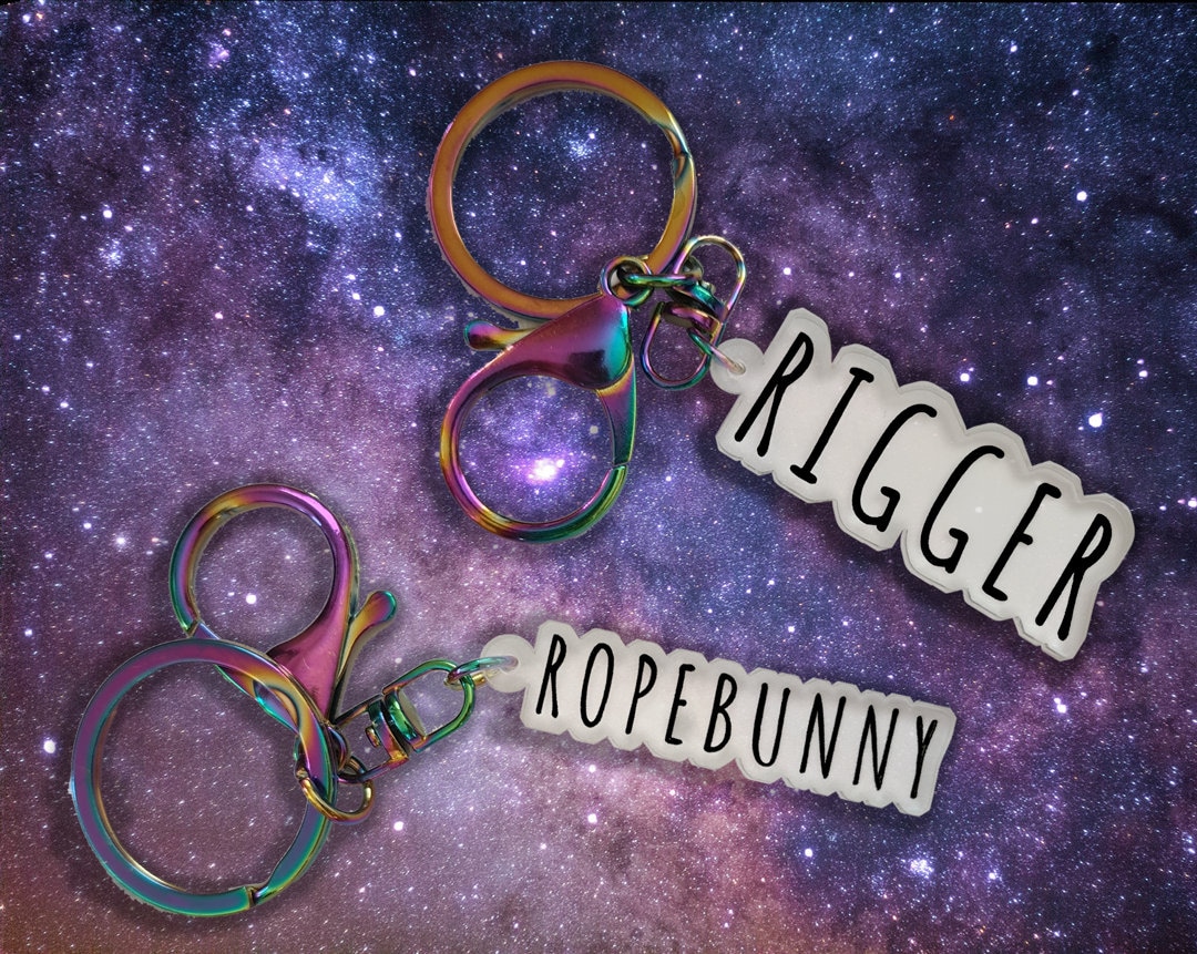 Ropebunny Rigger Clear Acrylic and Colored Metal Keychain - Etsy