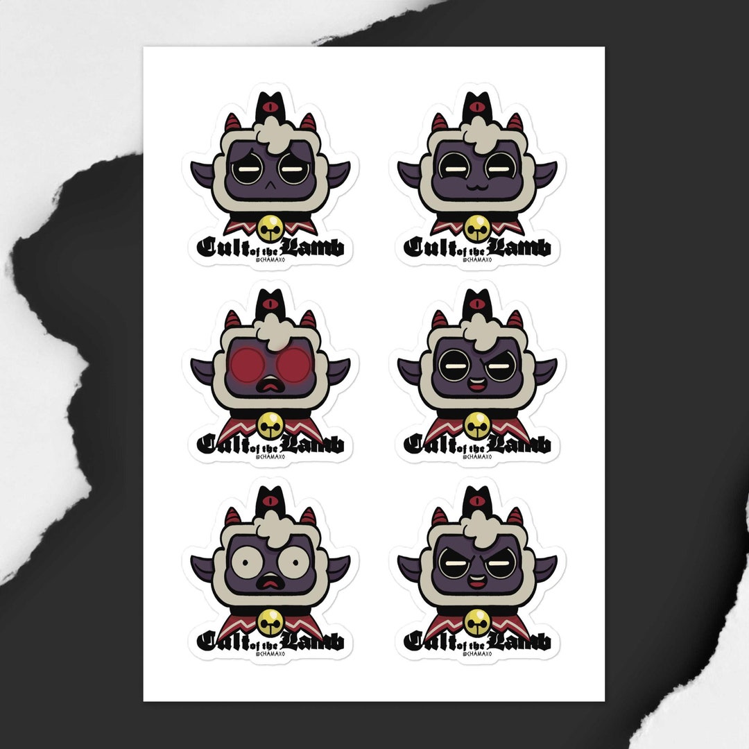Cult of the Lamb Sheep Emotions Sticker Sheet - Etsy