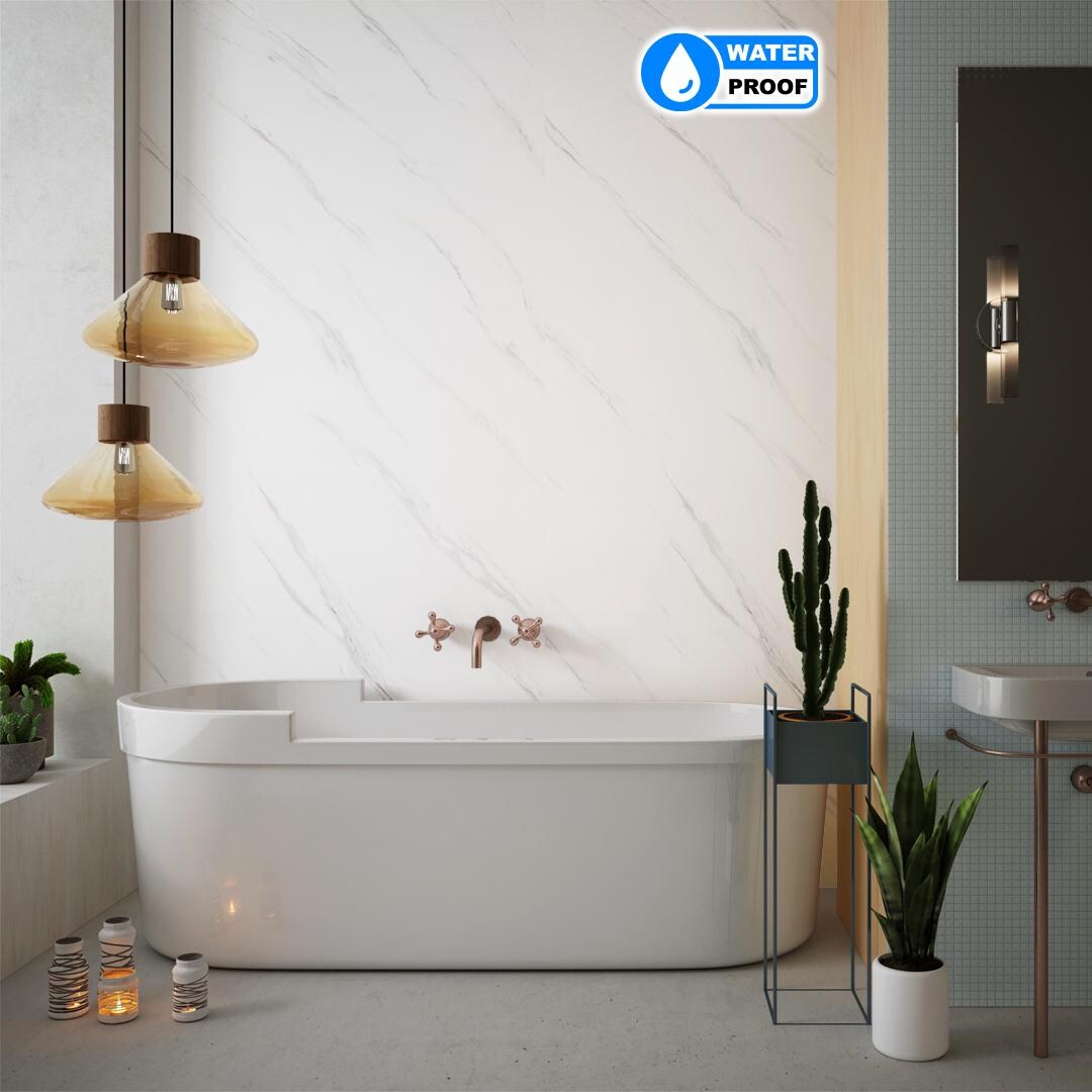 Iceberg Grey Marble Effect Wall Panel – Iceberg Grey Design – 244x122cm ...