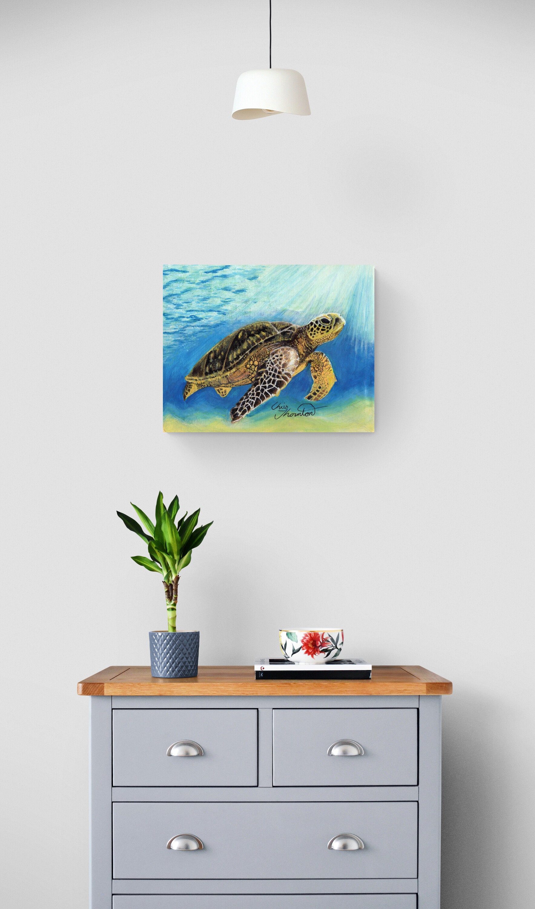 Layla the Loggerhead Sea Turtle Fine Art Print By: Chris Thornton - Etsy
