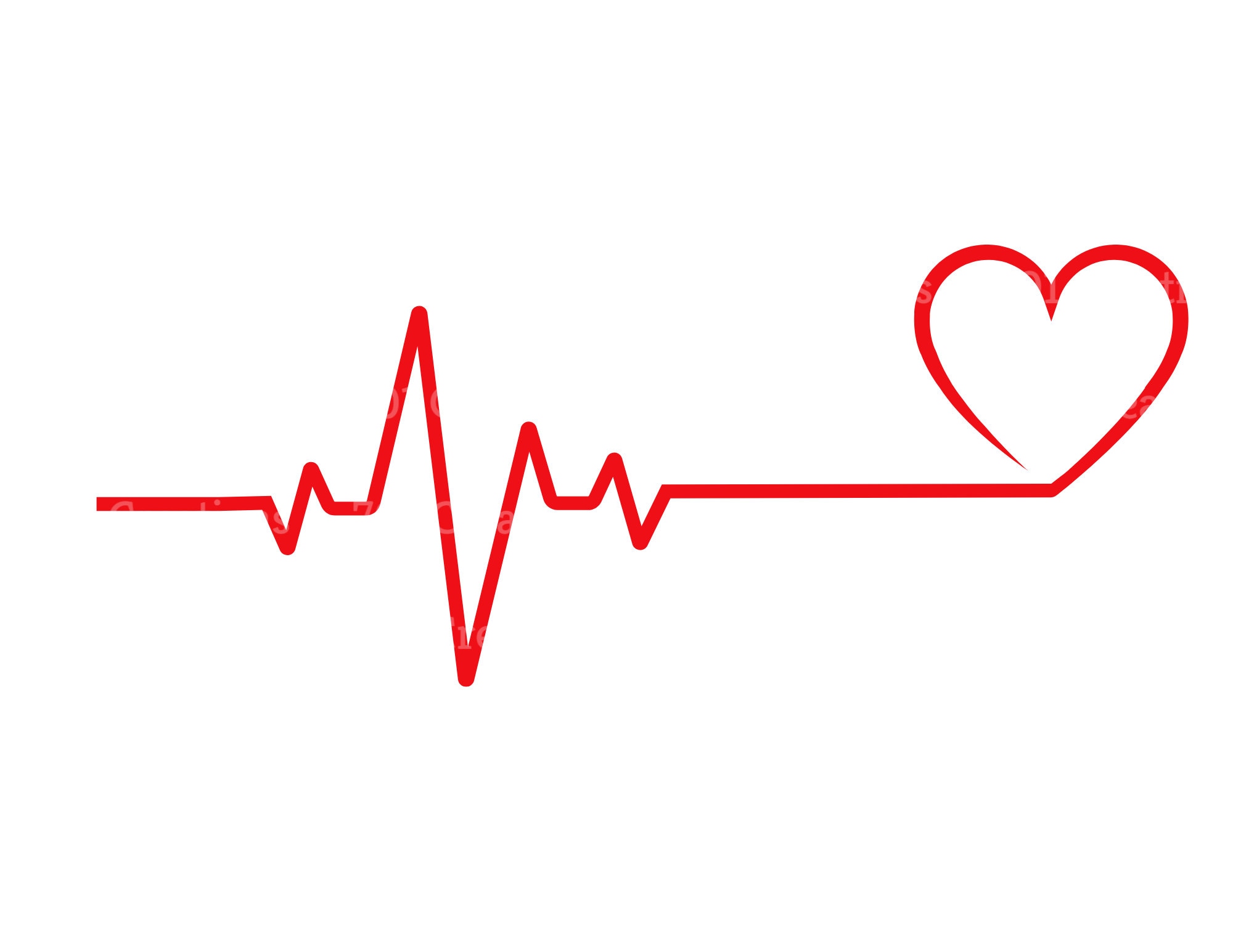 EKG Heart PNG - Etsy