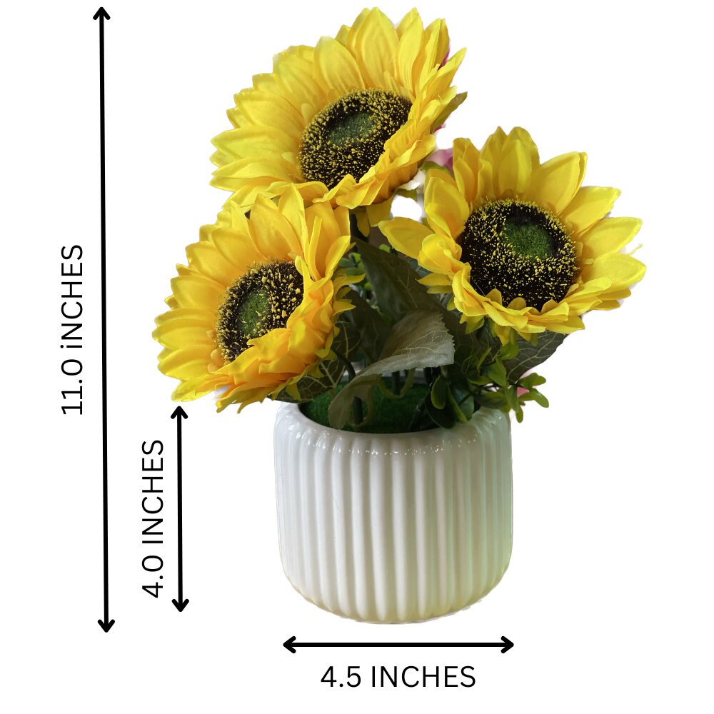 Modern Farmhouse Sunflower Arrangement-everyday Sunflower Arrangement ...
