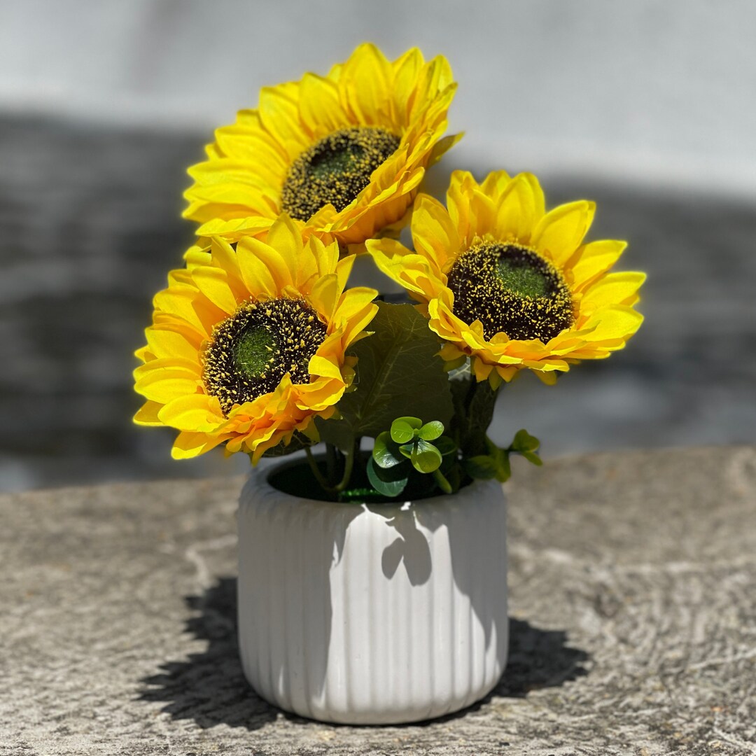 Modern Farmhouse Sunflower Arrangement-everyday Sunflower Arrangement ...